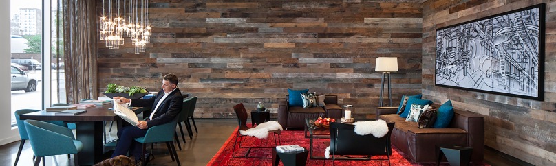 High-end amenities and apartments at Ink Block Boston